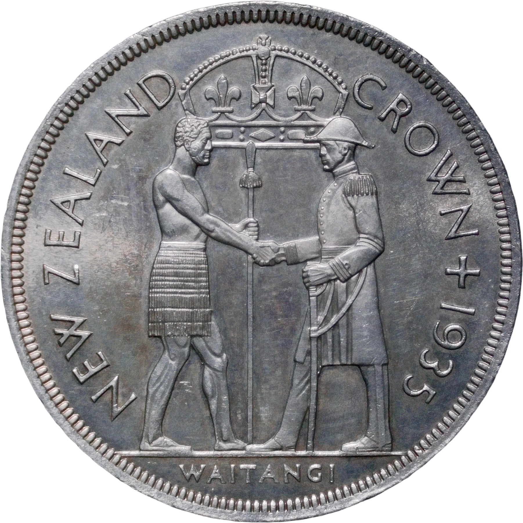 1935 New Zealand Waitangi Crown Proof - Aventine Numismatics