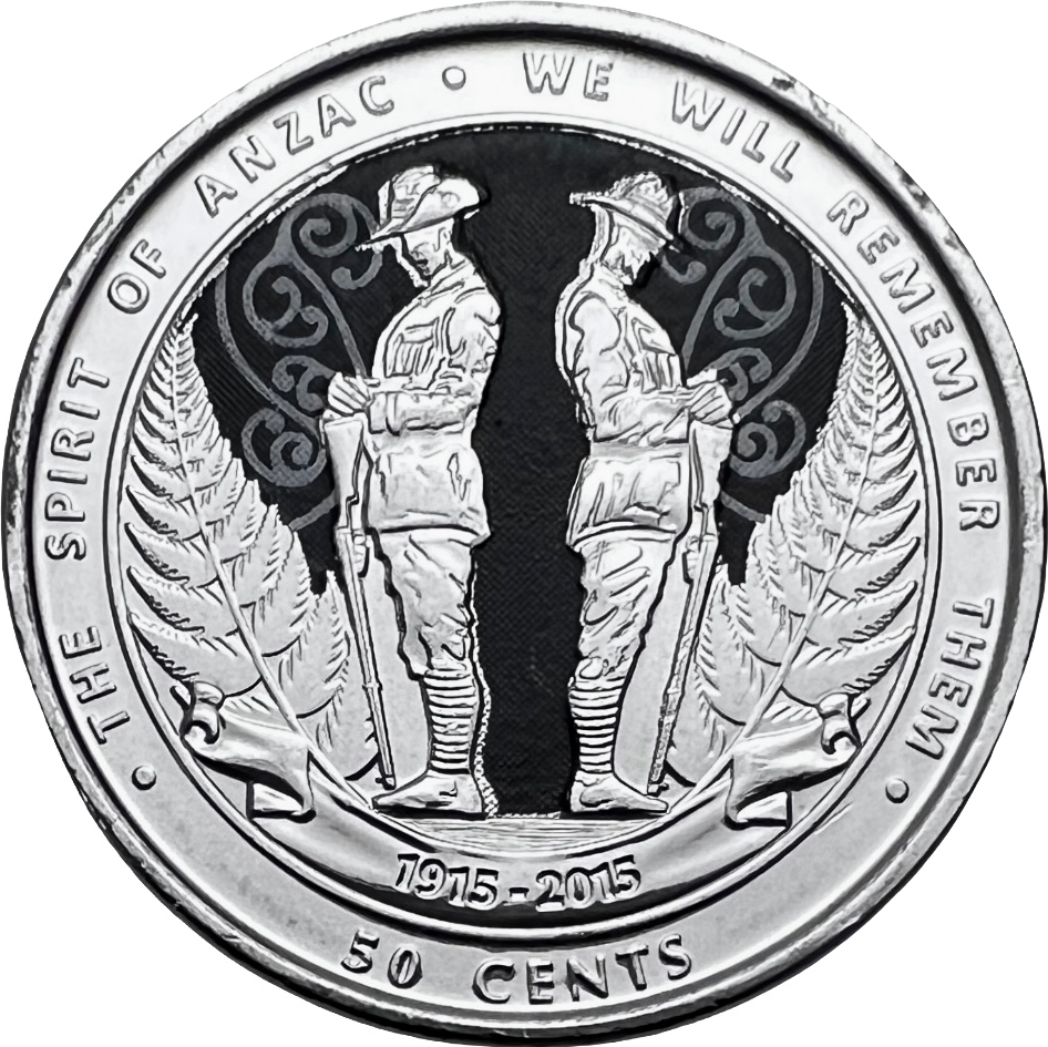 2015 New Zealand Anzac 50 Cents Commemorative Coin - Aventine Numismatics