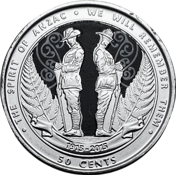 2015 New Zealand Anzac 50 Cents Commemorative Coin - Aventine Numismatics